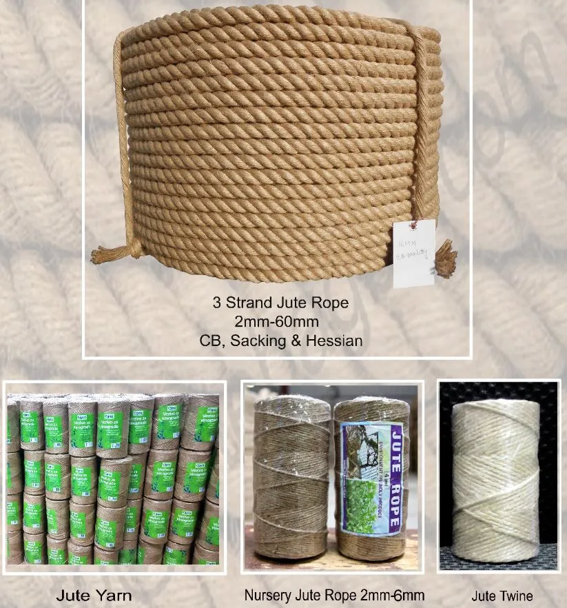Jute Rope Bangladesh Jute Twisted Cord 100% Recyclable 3-50mm - Buy ...