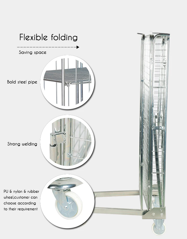 Incastro Smontabile Nestable Gabbia Stockroom Trolley Carrello di ...