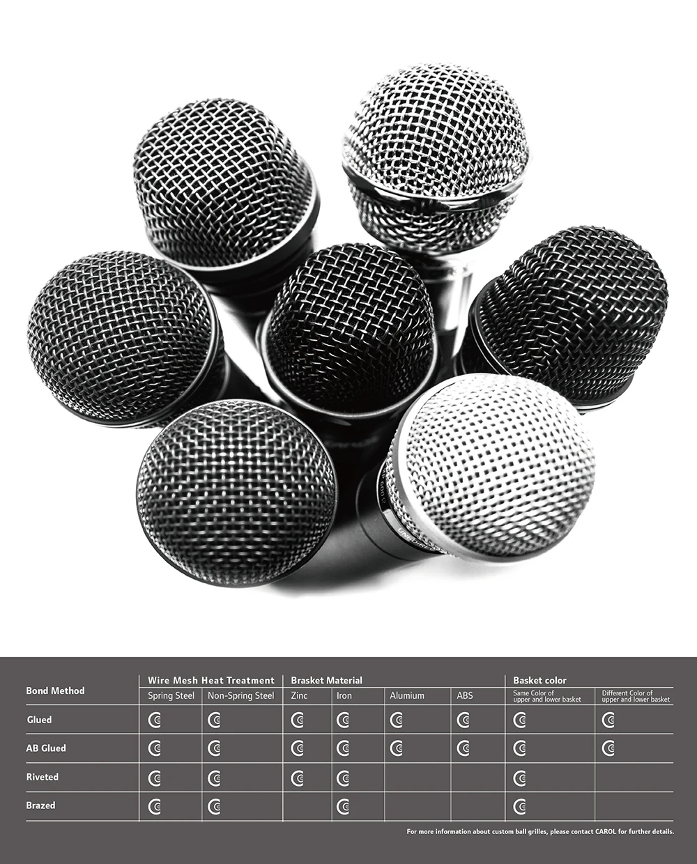 Carol High Quality Microphone Grilles - Buy Microphone Grill Head,Microphone Ball Head ...
