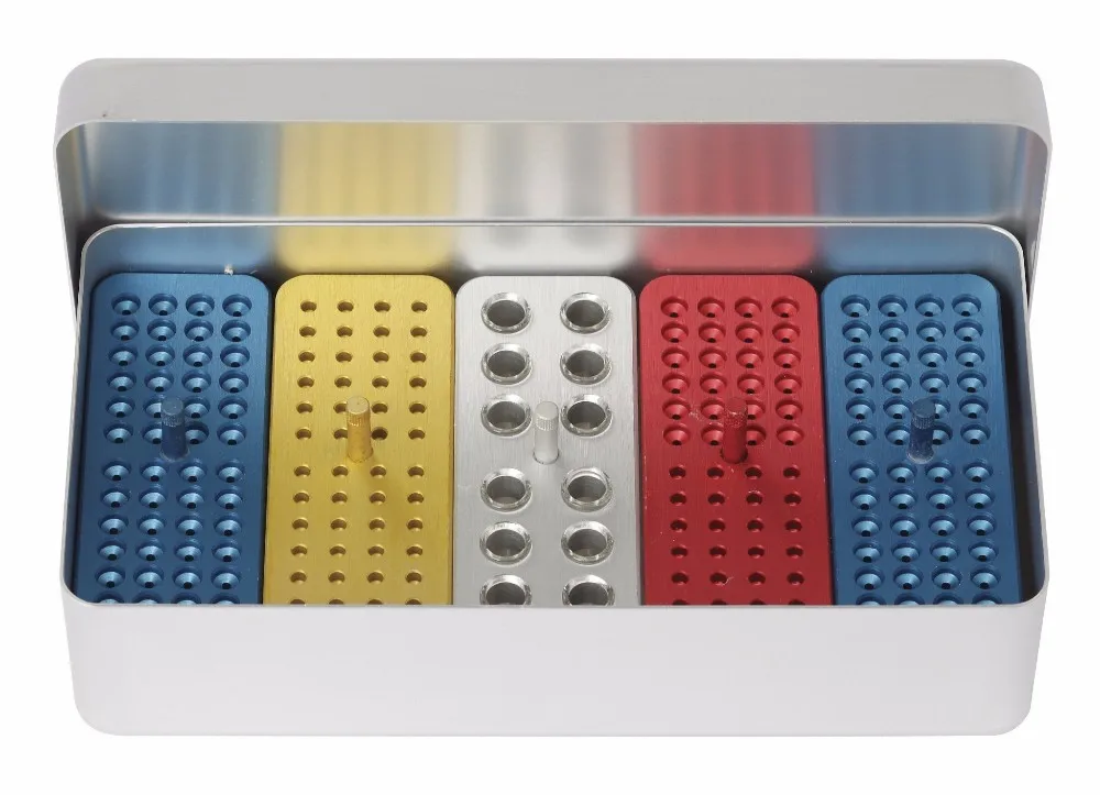 Dental Instruments Endodontic Box - 52 Bur Holes