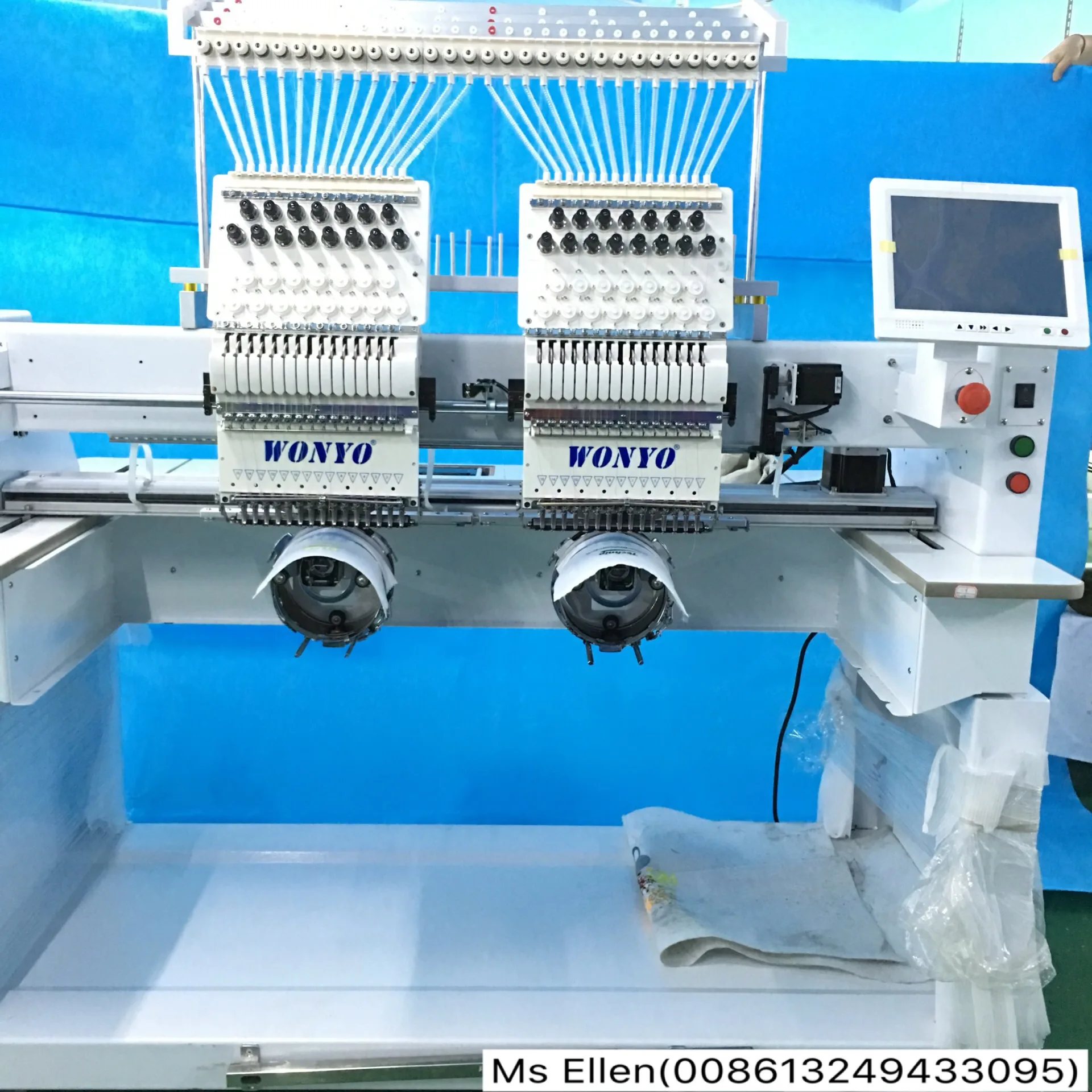 Wonyo High Speed 15 Needles Computerized Embroidery Machine 2 Head ...