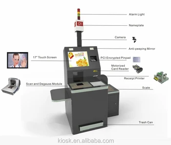 Touch Screen Supermarket Self Checkout Machine - Buy Kiosk,Touch Screen ...