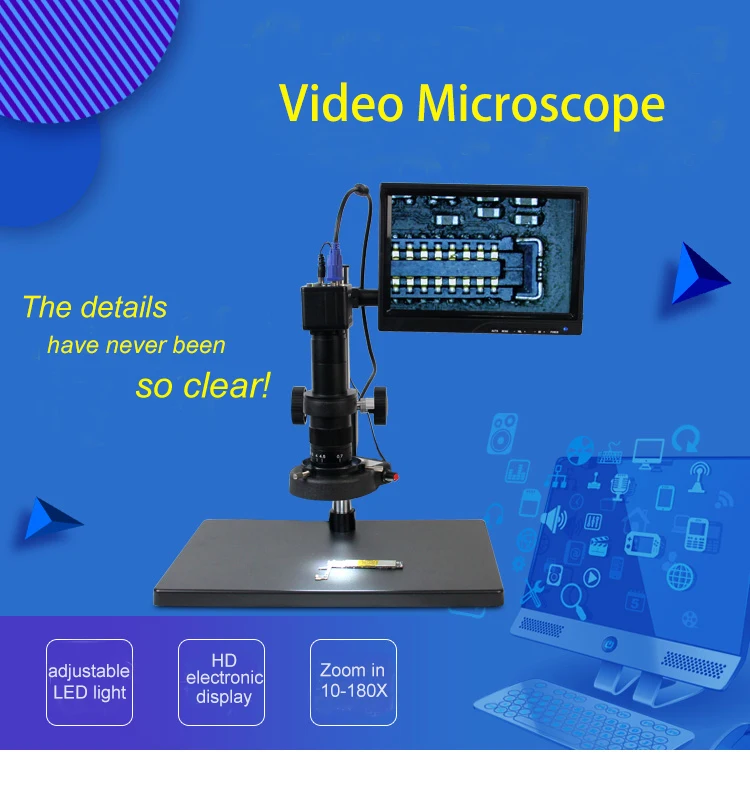 Hd Electronic Display Video Microscope For Mobile Phone Repair Hd 1080p ...