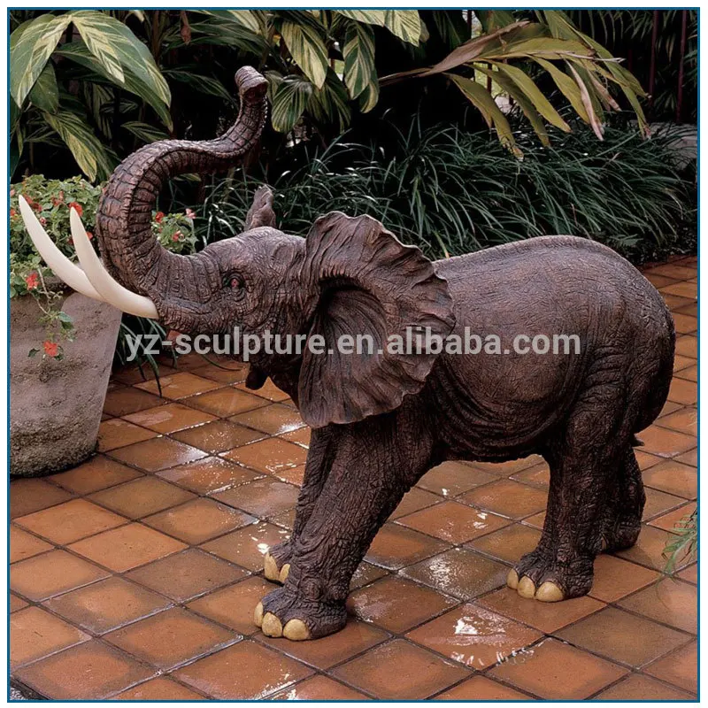 Garden Home Decoration Life Size Fiberglass Elephant Statue