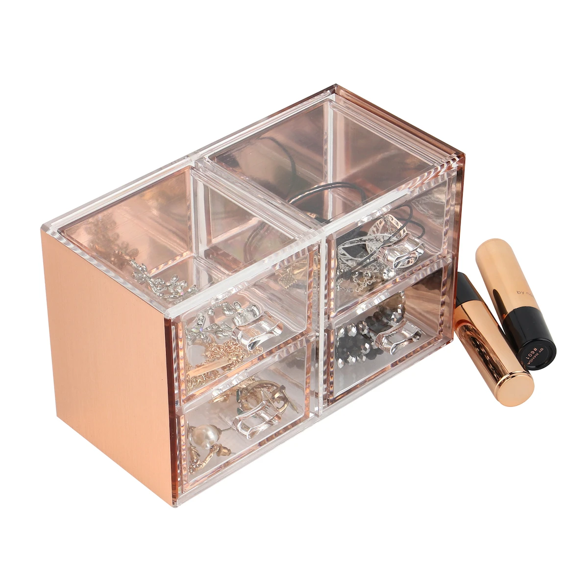 Us In Stock Acrylic Drawer Organizers Rose Gold - Buy Acrylic Makeup ...