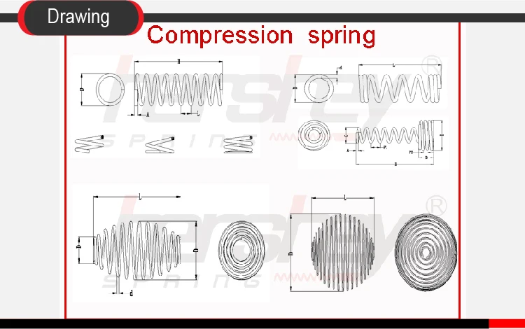 Compression Black Coating Carbon Steel Bicycle Shock Absorption Spring ...