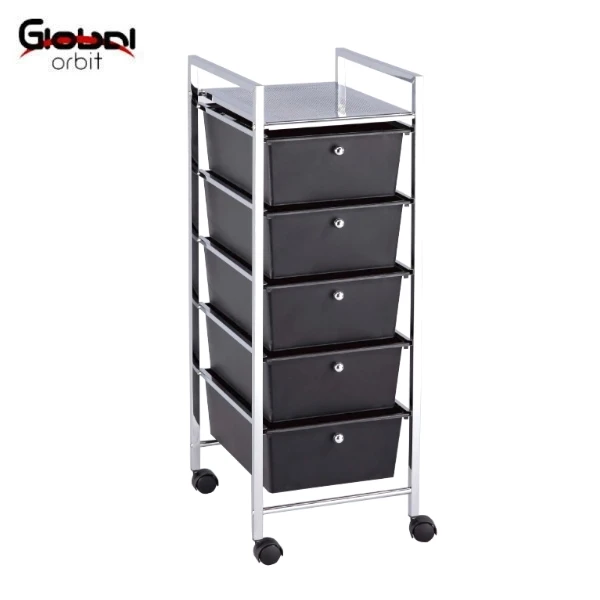 5 Drawer Home Office Storage Unit Trolley with Wheels