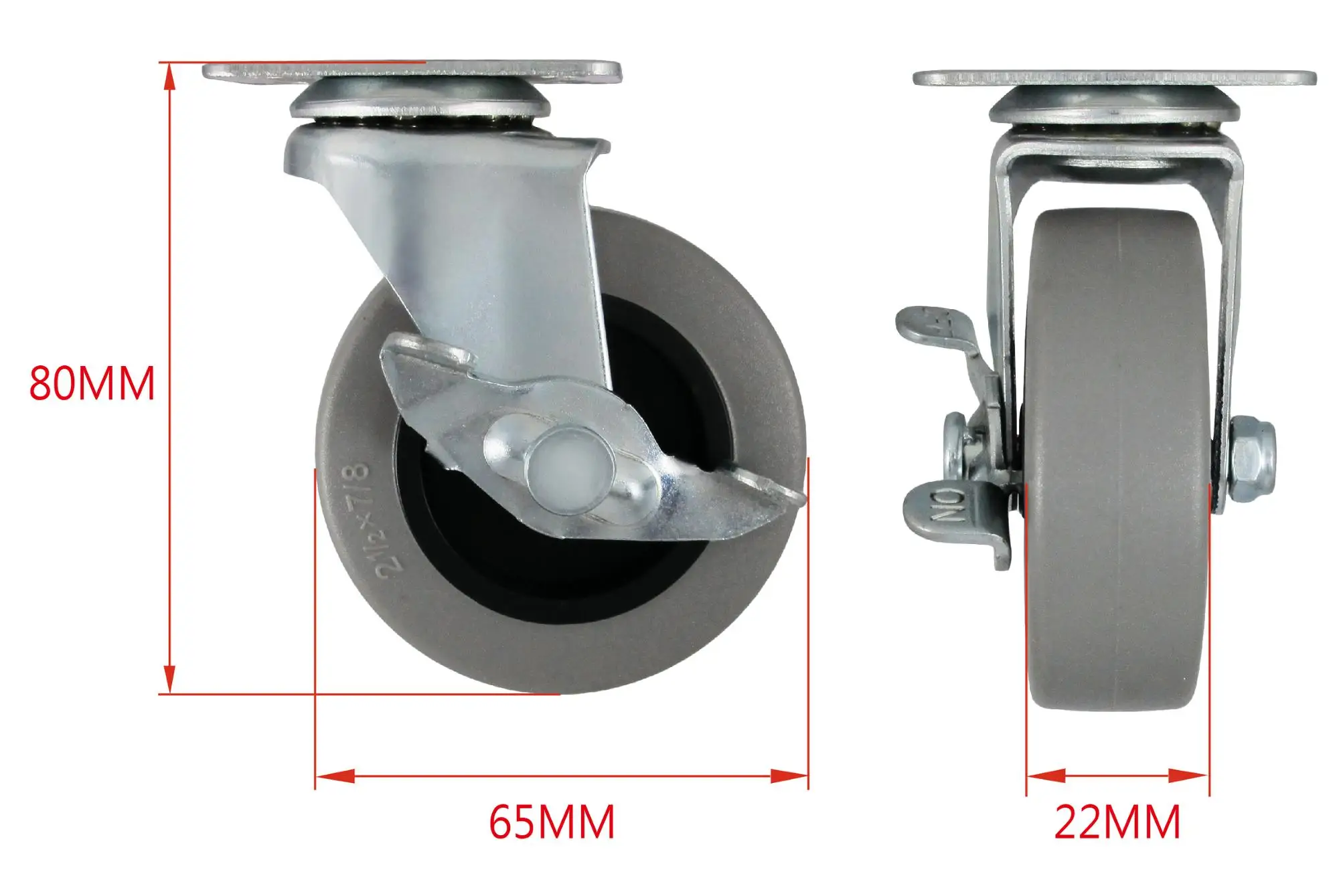 2.5 Inch PU Swivel Removable Caster Wheels | CHANG CHUAN ENTERPRISE CO ...