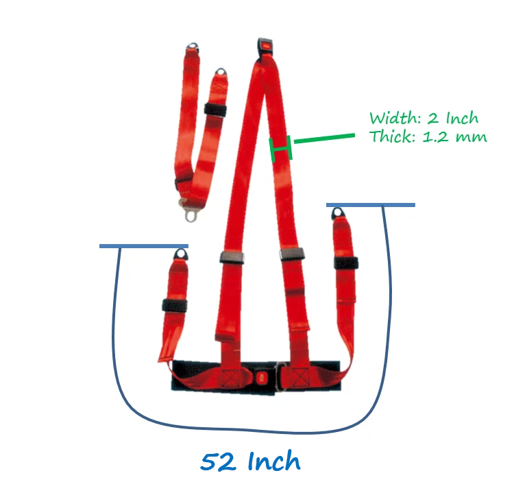 OEM Safety Car Racing Harness 5 Point Seat Belts - Secure & Durable