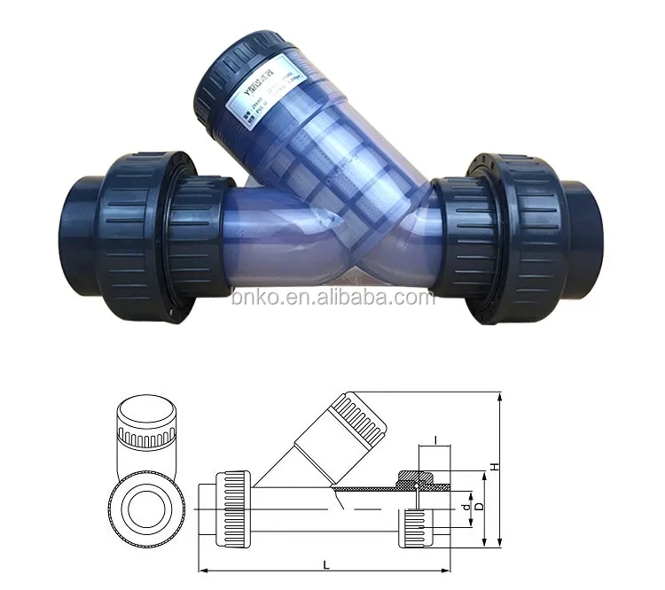 Transparent UPVC material Y Sediment Strainers Products from Bnko ...