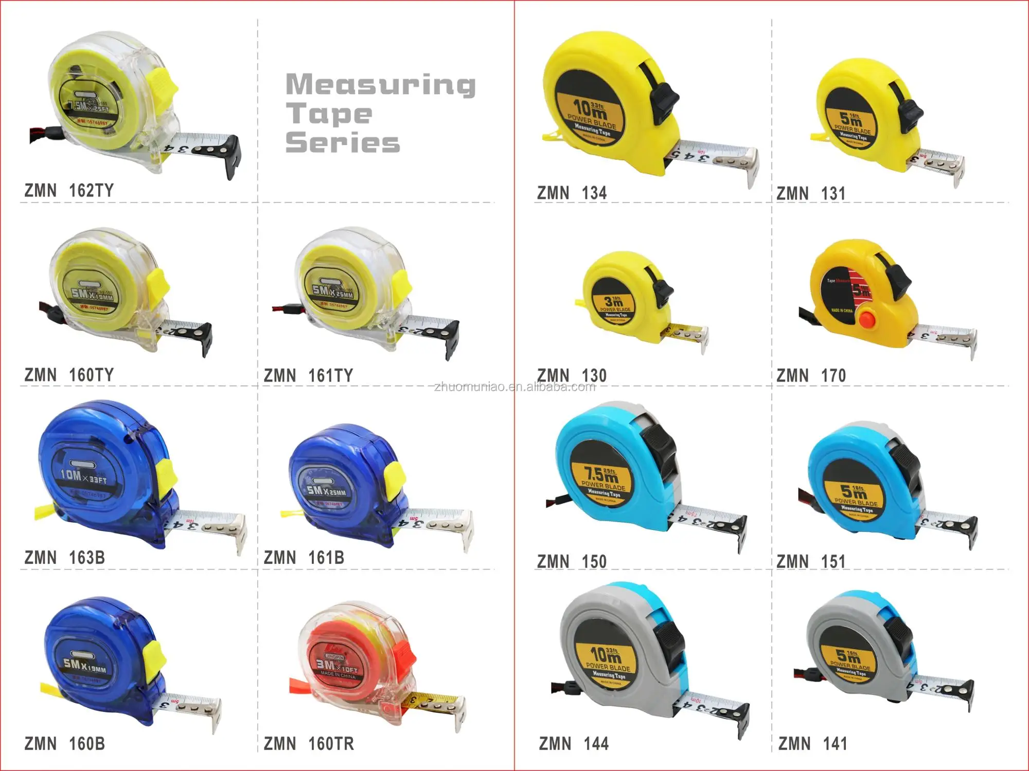 Measuring Tape Self Lock 3m/5m/7.5m/10m Metric Graduation Retractable ...