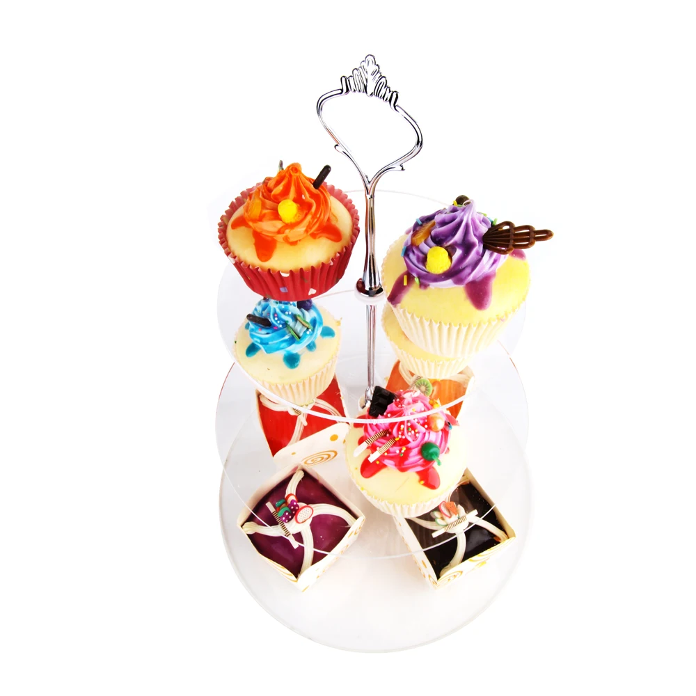 3 Tier Acrylic Wedding Party Favour Cupcake Dessert Pastry Display ...