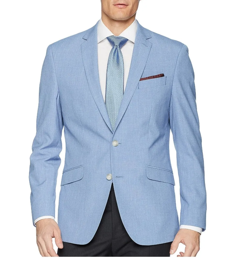 Made To Measure Custom Classic Fit Solid Single-breasted Wool Suit For ...