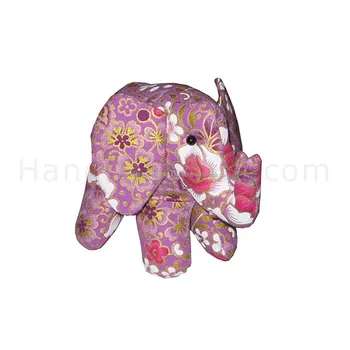 Thailand Premium Gift Fabric Elephant Stuffed Animals Silk Elephants ...
