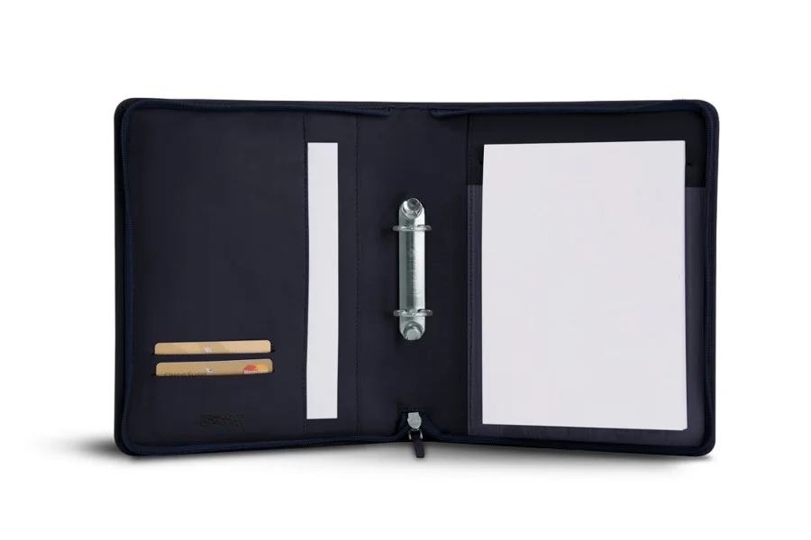 Custom Design Leather Cover D Ring File Folder 2 Ring Metal Clip Binder ...