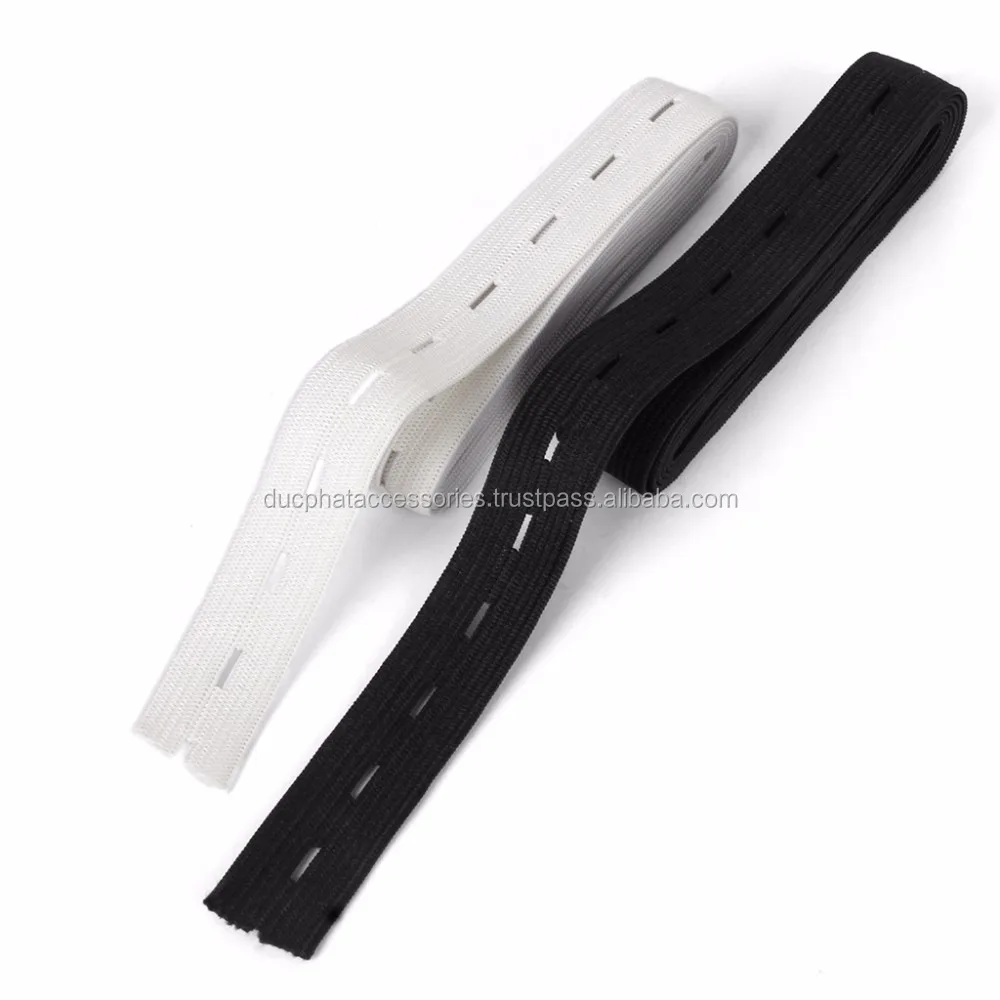 Customized Size Elastic Band With Button Hole,Button Hole Elastic Tape ...