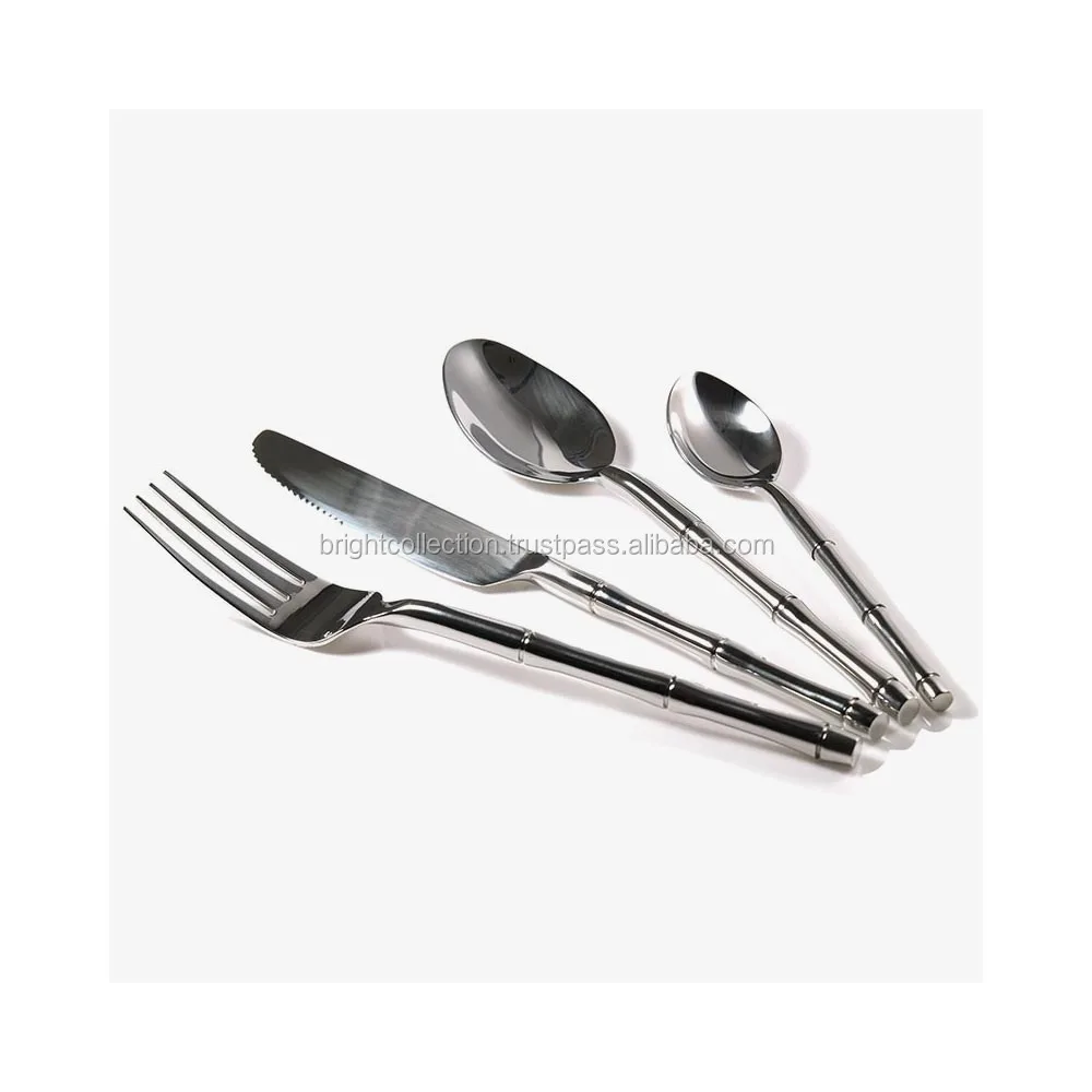 Vintage Twisted Handle Stainless Steel Cutlery Set with Black Handle ...