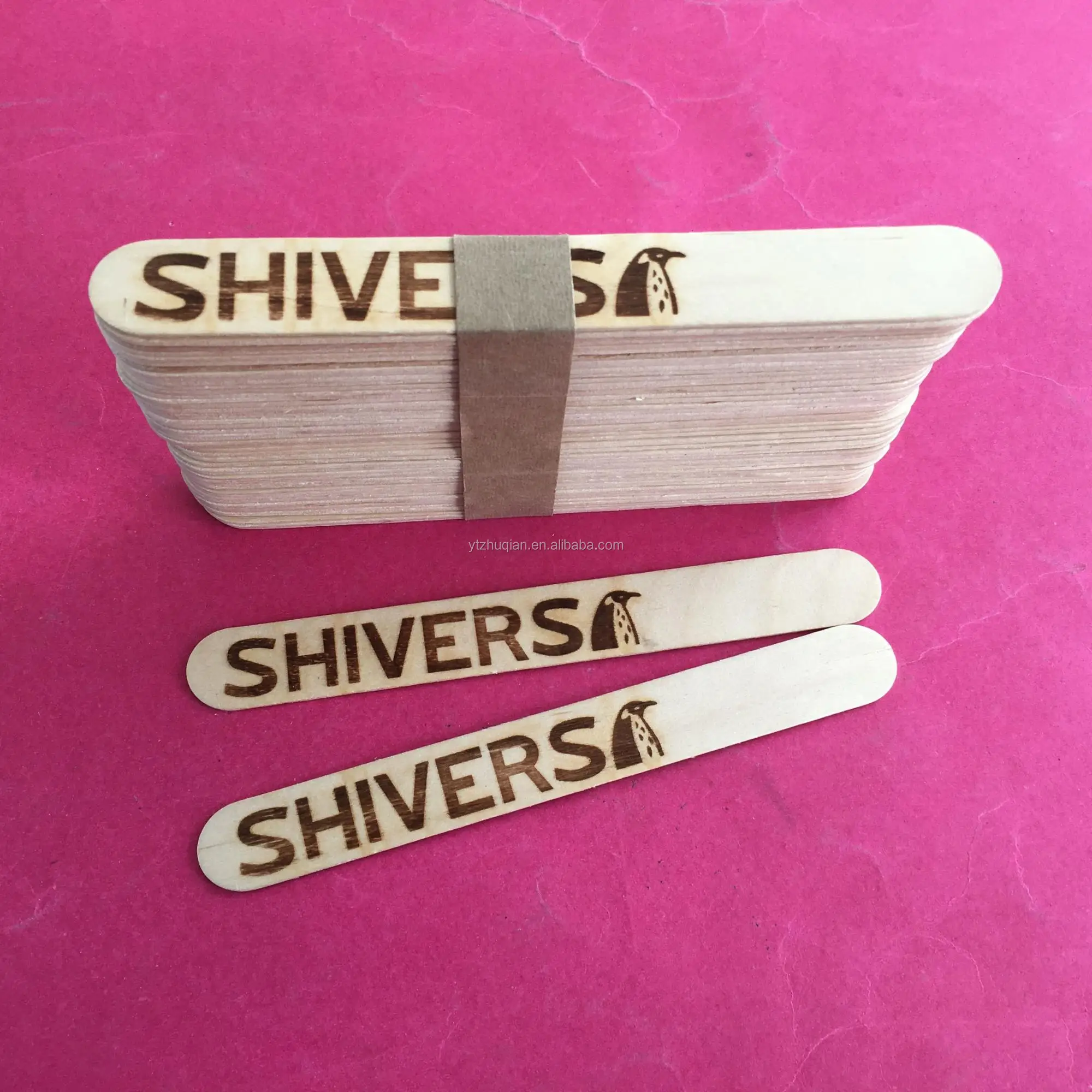 Branded Birch Wood Popsicle Sticks - Sustainable & Versatile