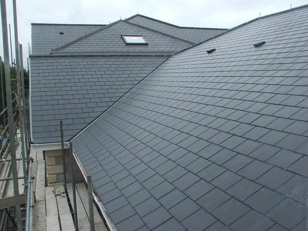 Dark Black Roofing Slate/ Hot Selling Natural Stone Slate Roof Tiles ...