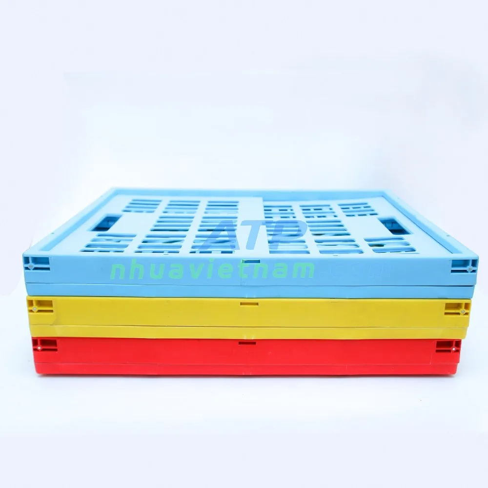 Hinged-frame Collapsible Plastic Crates Flat Folded Crates When Not In ...