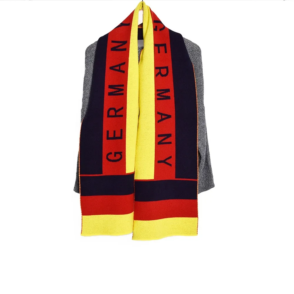 Oem Germany Team Custom Made World Cup Wool Soccer Football Scarf For ...