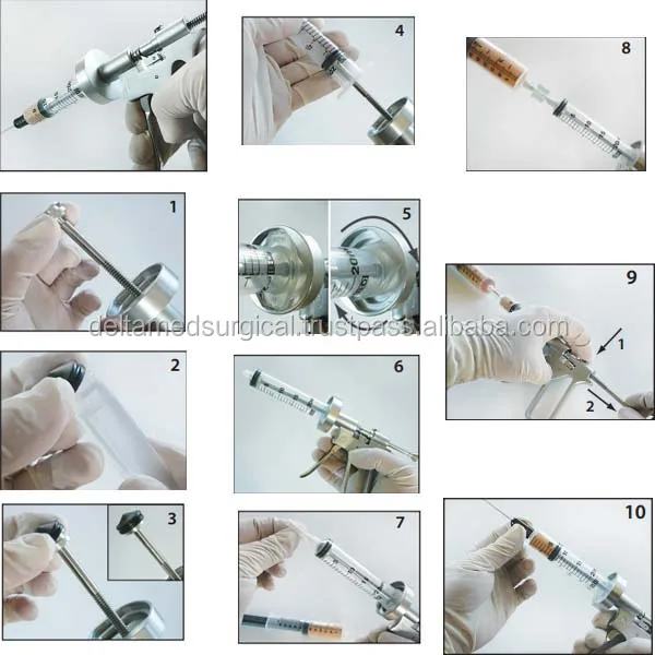 Liposculptor Fat Transfer Gun For 5cc,10cc & 60cc Syringes - Reusable ...