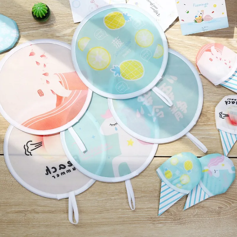 Lovely Multi Functional Round Folding Fan - Buy Round Nylon Folding Fan ...