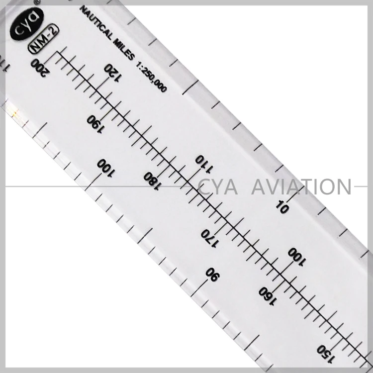 Plastic Scale Ruler 16 Inch & 40 Cm Nautical Miles Rigid Clear Acrylic ...