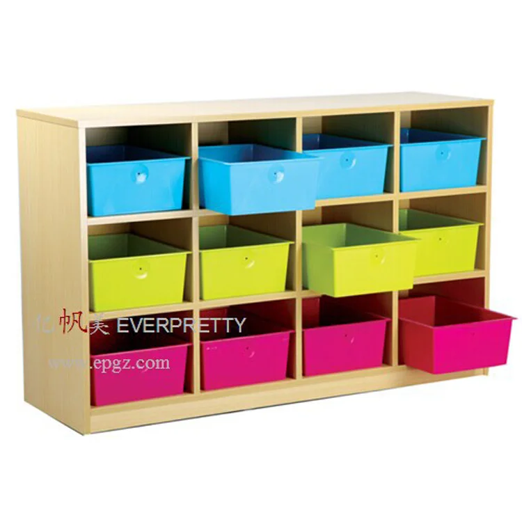 Children Library Trolley Daycare Cabinet Wood Cupboard For Kindergarten ...