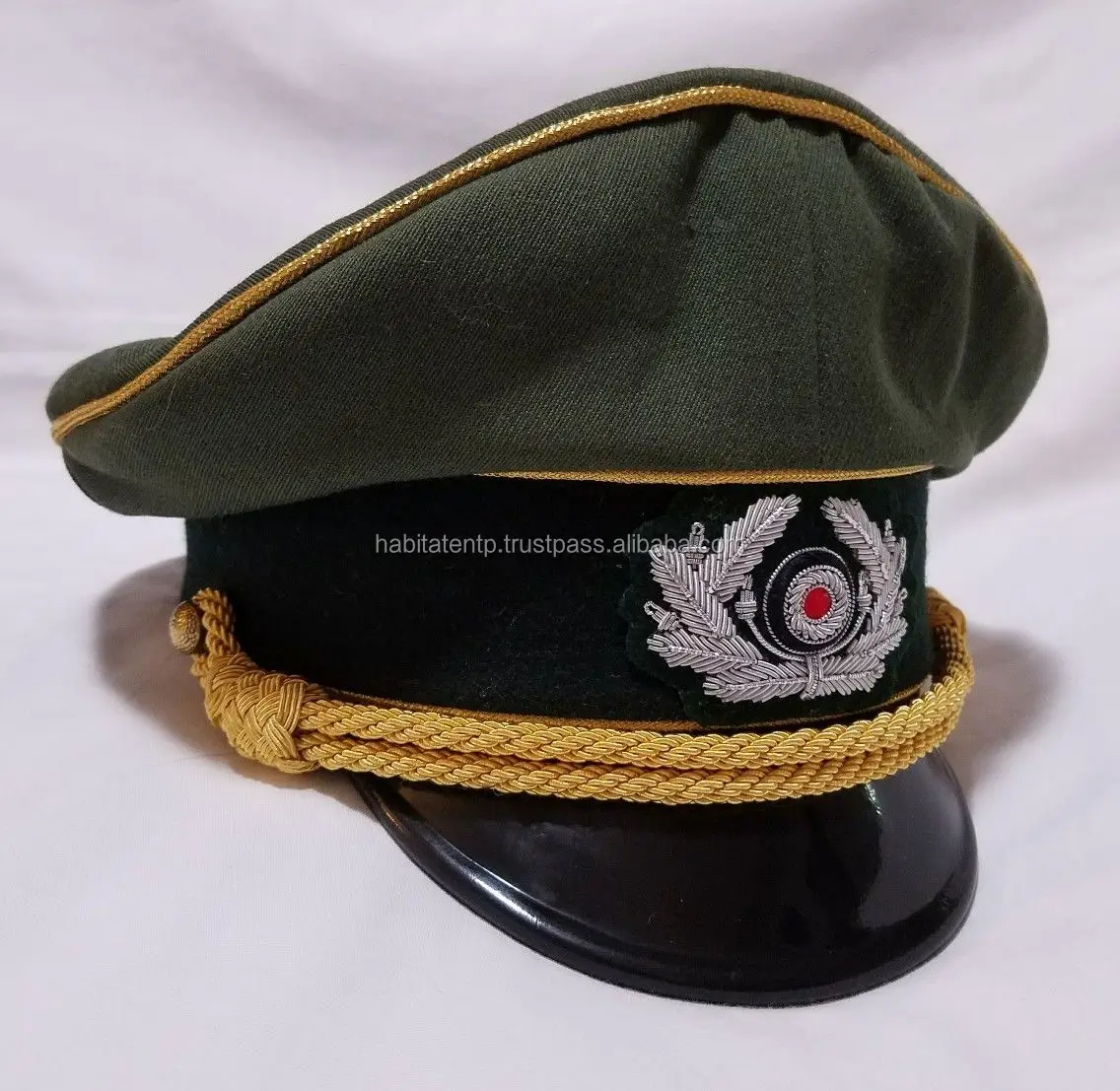 Ww2 German Army Field Marshal General Officer Visor Hat Cap - Buy ...