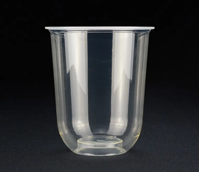 Q500 PLA 16oz 500ml Disposable Cup - Clear, Ball-Shaped Bottom