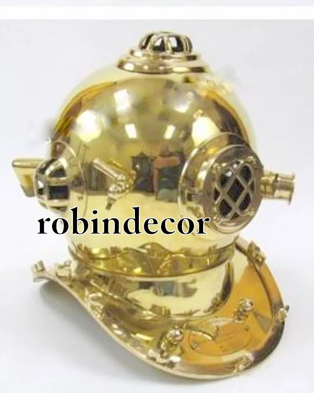 Copper Full Size Brass Diving Helmet Scuba Diver Antique Us Navy Mark V ...