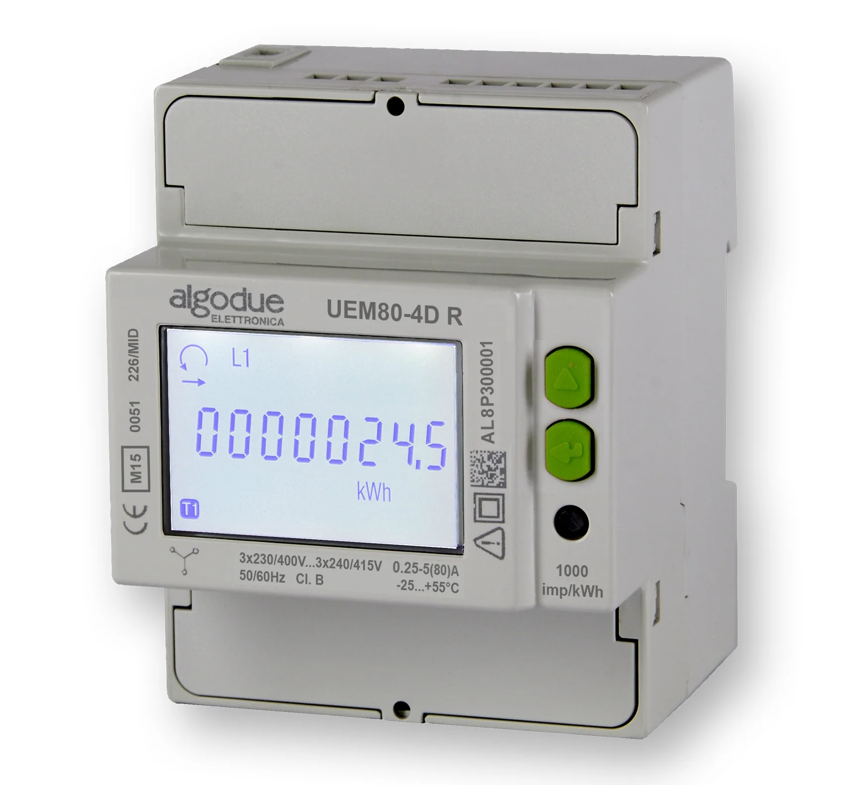 Electricity Meter Three Phase Modbus Uem80 Algodue Made In Italy Mid ...