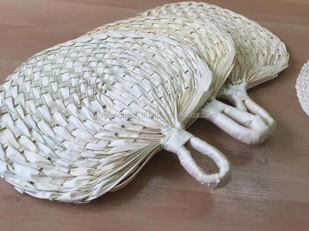 Handmade Straw Fan Folding Fan Hand/ Straw Hand Fan Made By Hand Origin ...