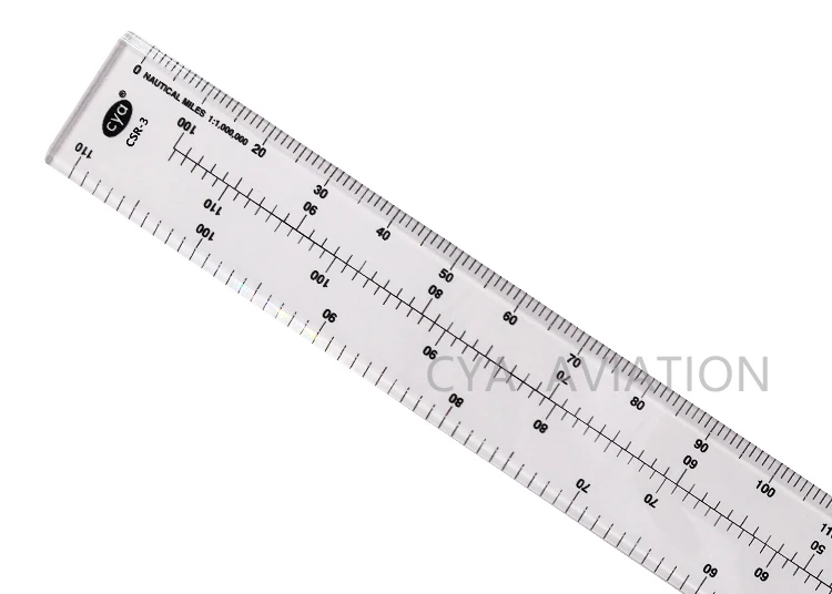 Cya Aviation Nm-3 Clear Plastic Long Navigation Scale Ruler 16 Inch ...