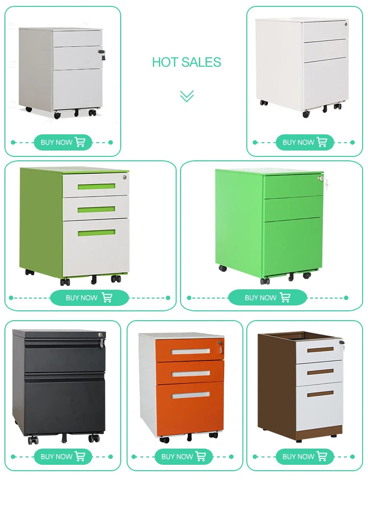 Black 3 Drawer Cabinet Fixed Pedestal With 4 Adjustable Device - Buy 3 ...