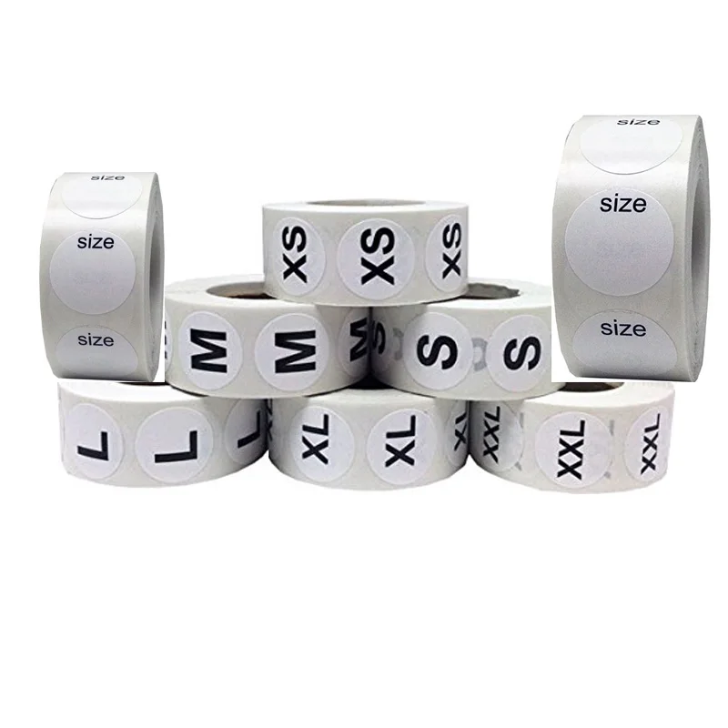 Clothing Size Labels & Size Dot Stickers - Waterproof & Customizable
