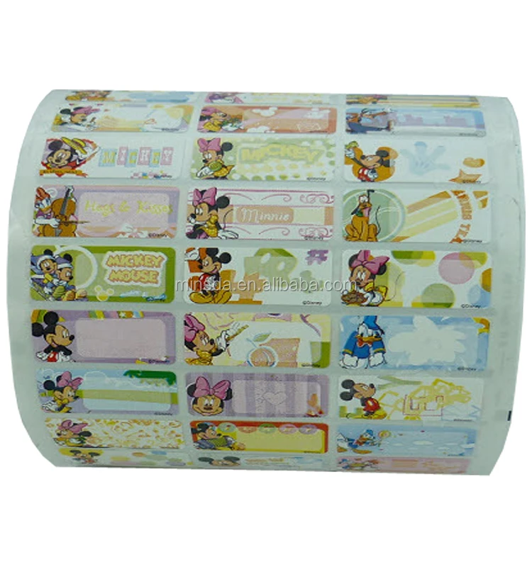 High Quality Adhesive Stickers Waterproof Cartoon Name Stickers For ...