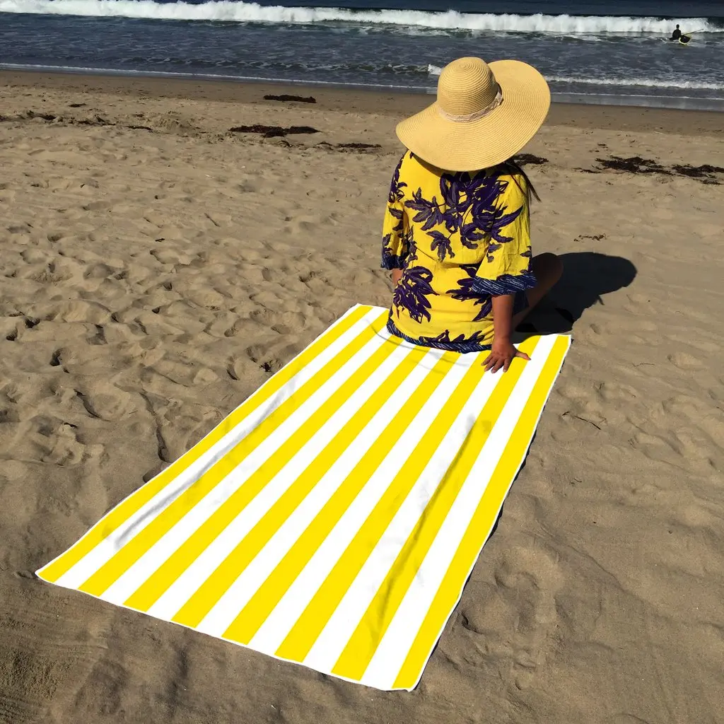 New Style Custom Yellow Beach Towel Dropship Thick - Buy Custom Beach ...