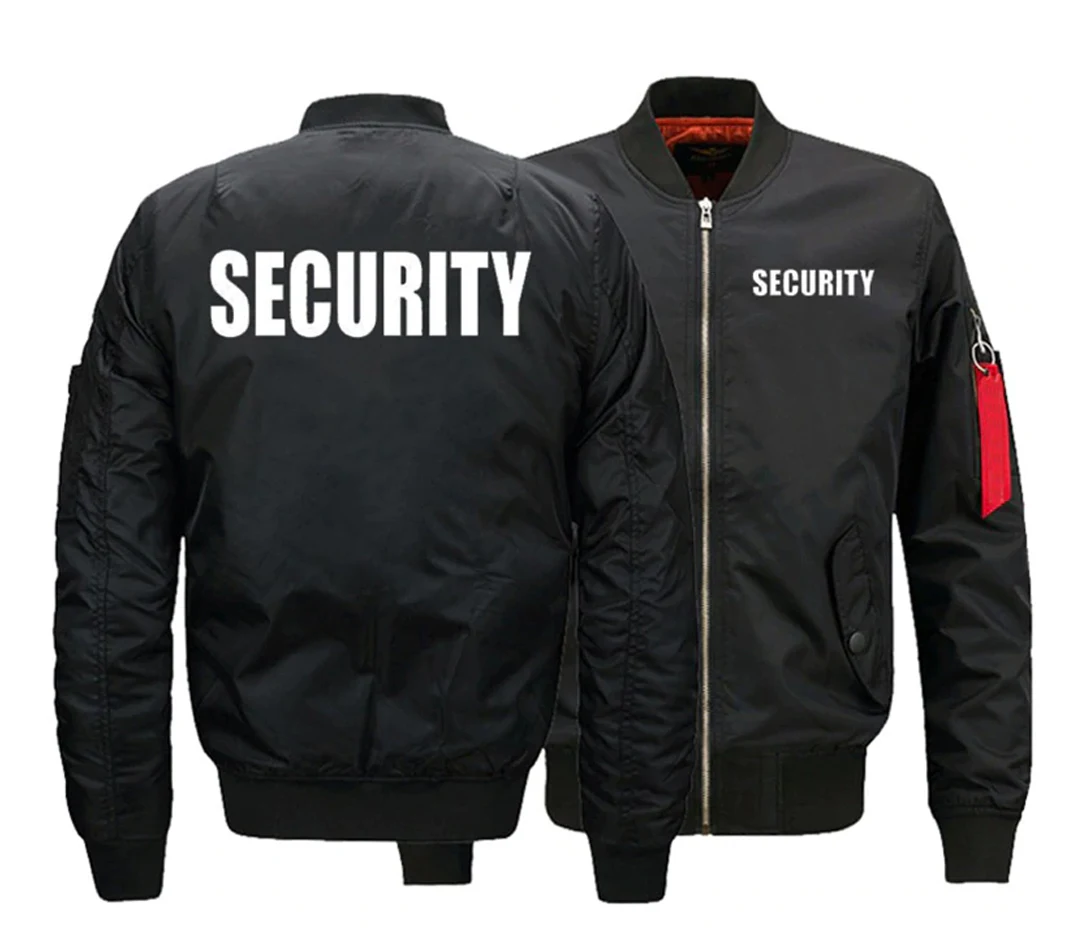 Security Bomber Jacket Men - Durable & Customizable