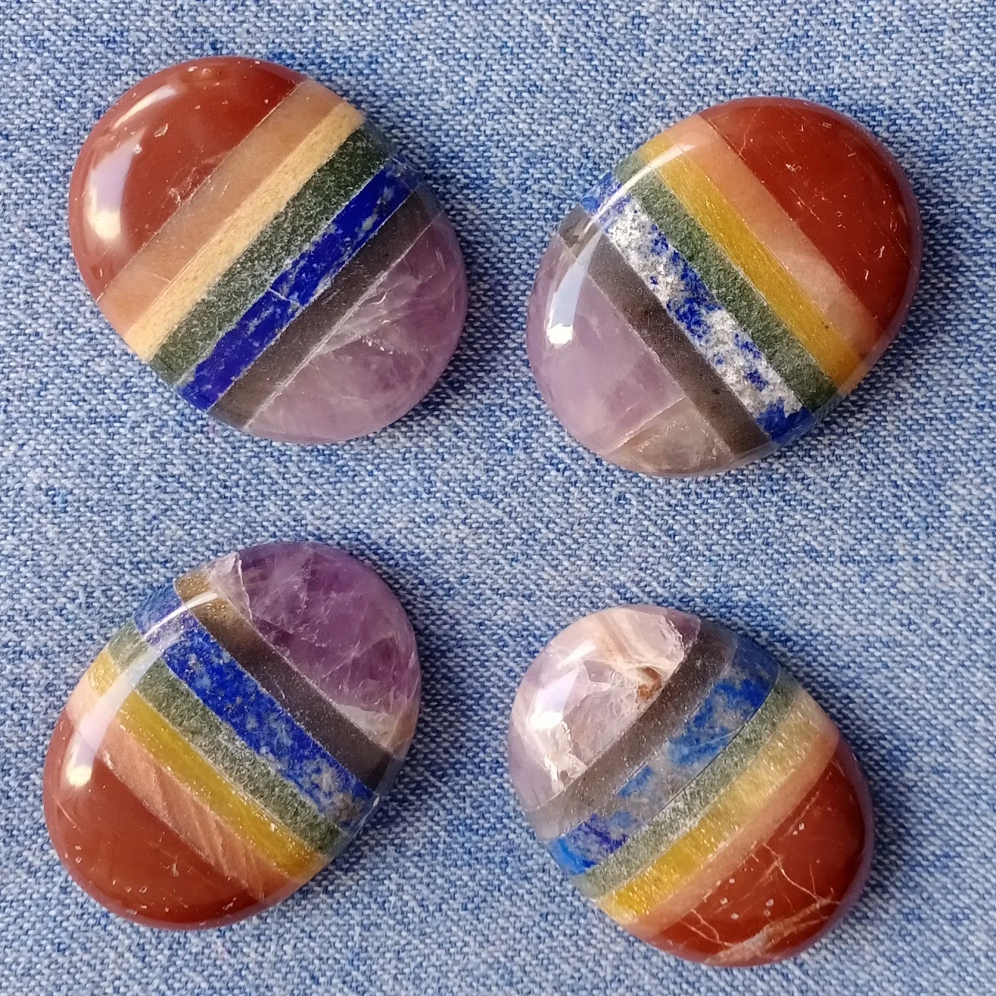 7 Chakra Palm Stone 7 Chakras Crystal Healing Stone Seven Chakras ...