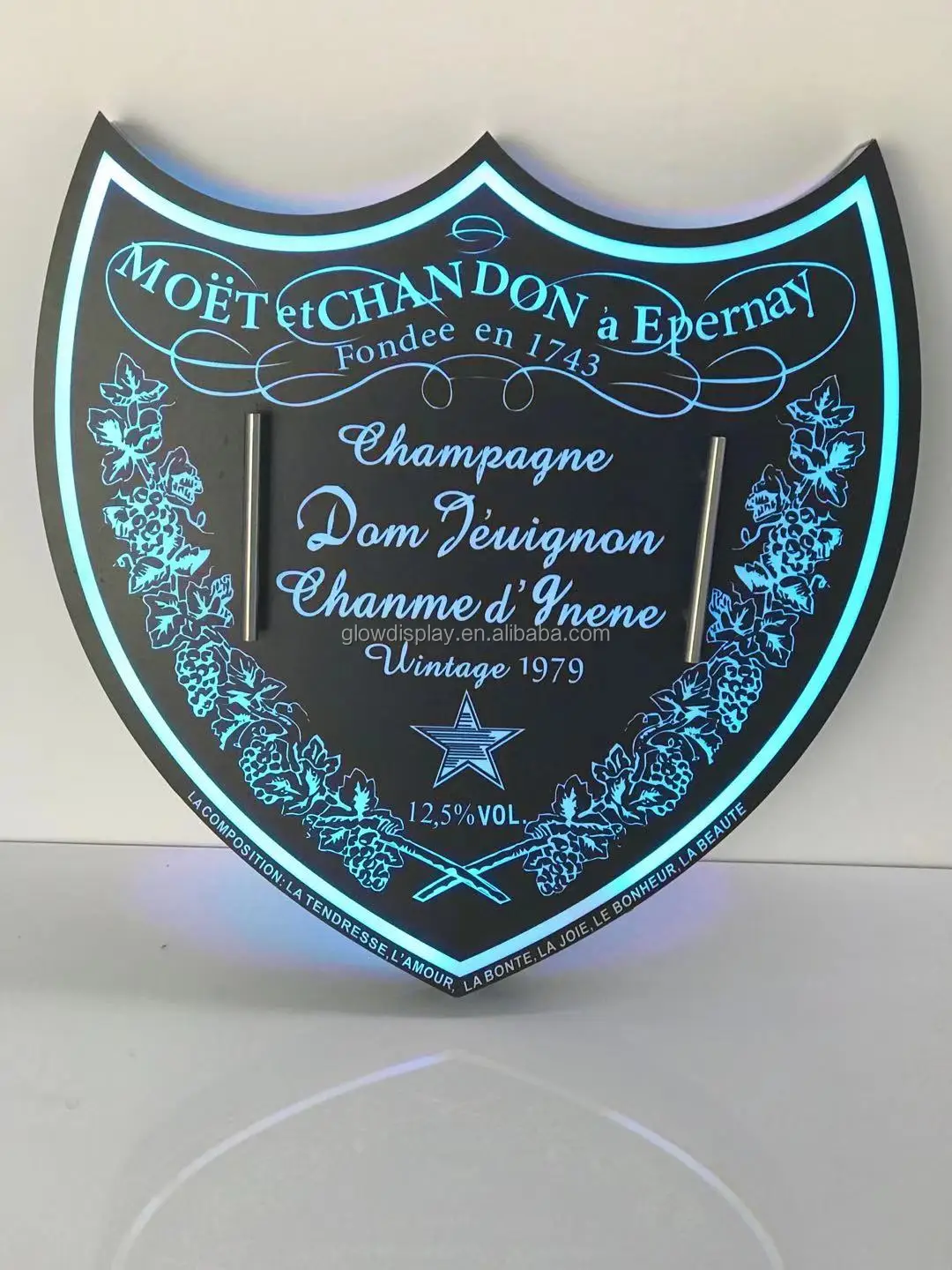 Dom Shield Bottle Presenter Led Acrylic Gorifier For Nightclub Lounge ...