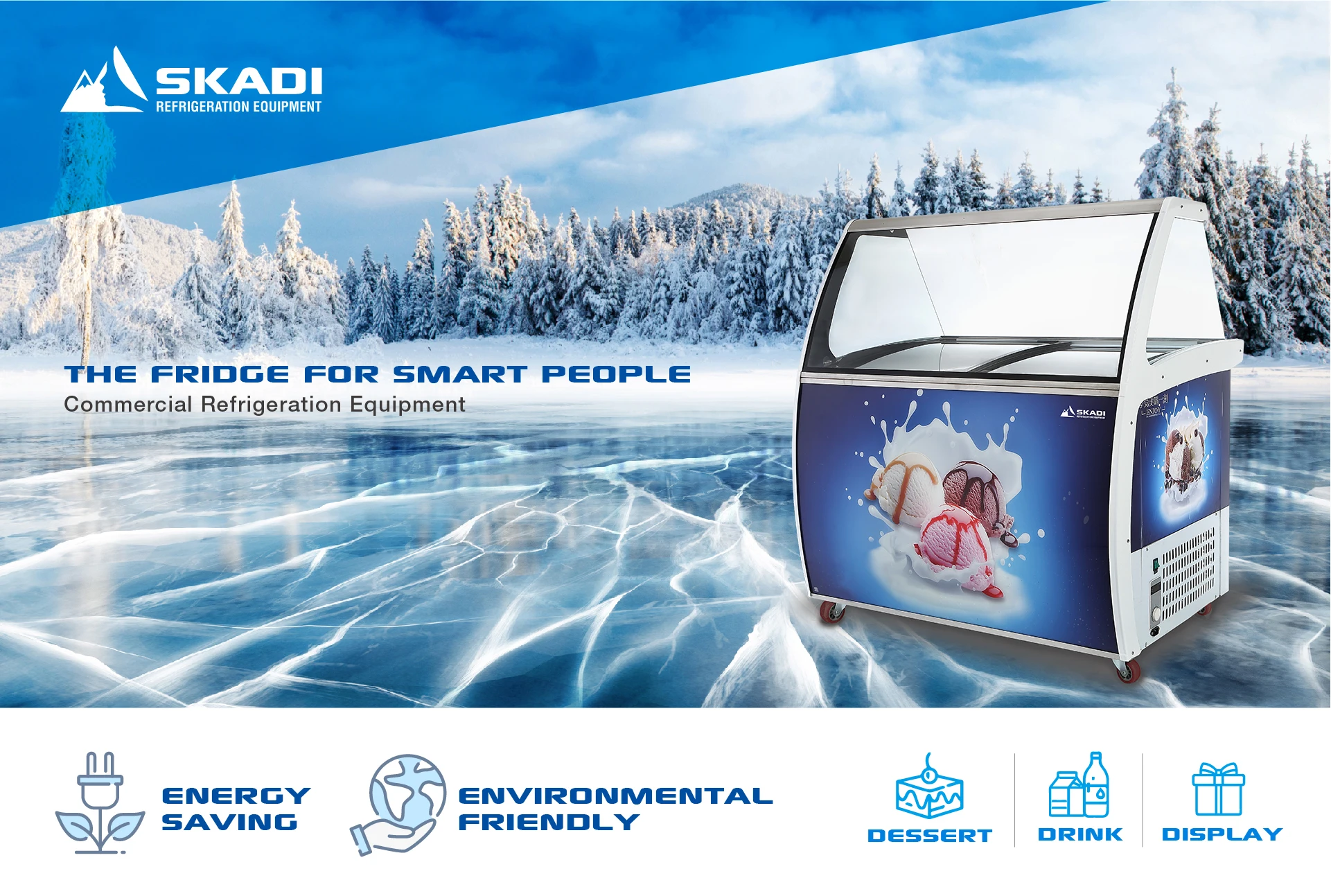 Ice Cream Freezer Display Cart With Mini Blast For Ice-cream Batch ...