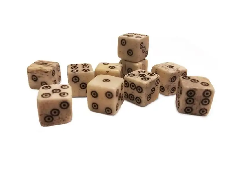 High Quality Handmade Buffalo Bone Cubic Dice - Gaming & Decor
