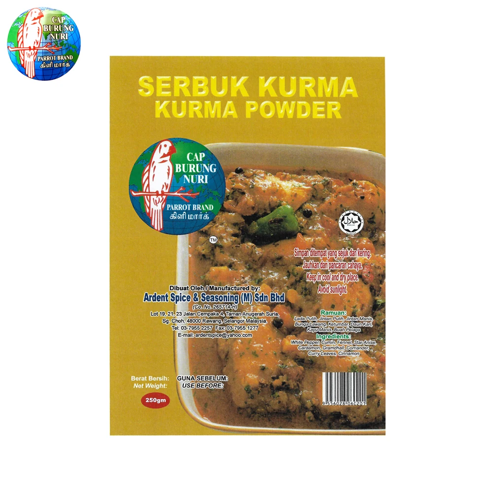 Parrot Brand Capburung Nuri Curry Powder - 150g 1kg Kurma Powder