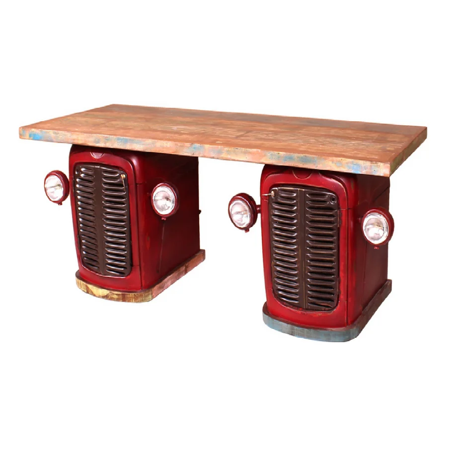 Industrial Style Tractor Base Dining Table - Perfect for Home