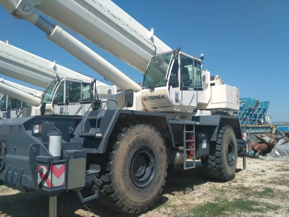 Rough terrain 90 ton capacity auto crane Terex RT100 used Products from ...