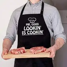 Mr. Good Looking Is Cooking - Funny Cooking Apron For Men,Bbq Grill ...