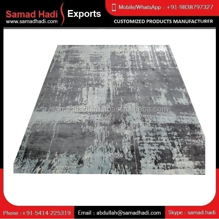 Erase Effect Modern Print Handloom Carpets Rugs Hand Made