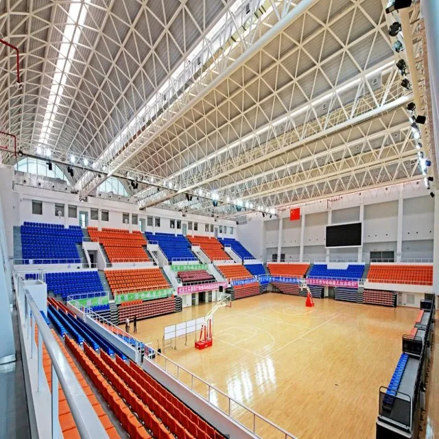 Prefab Steel Structural Truss Roof Space Frame Fabrication Basketball ...